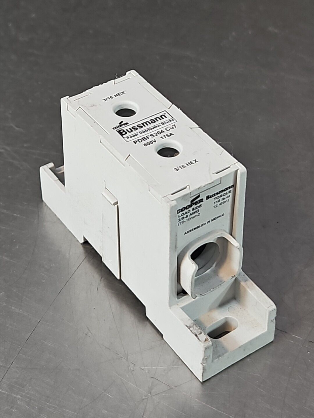 Cooper Bussmann PDBFS204 Cu7 600V 175A Power Distribution Block loc4B2 – Palmetto Automation Inc.