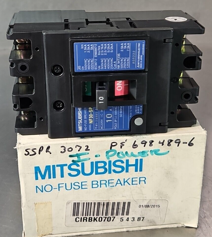 Mitsubishi NF30-SP 10A No Fuse Breaker Pole 3P loc4C4 – Palmetto Automation Inc.