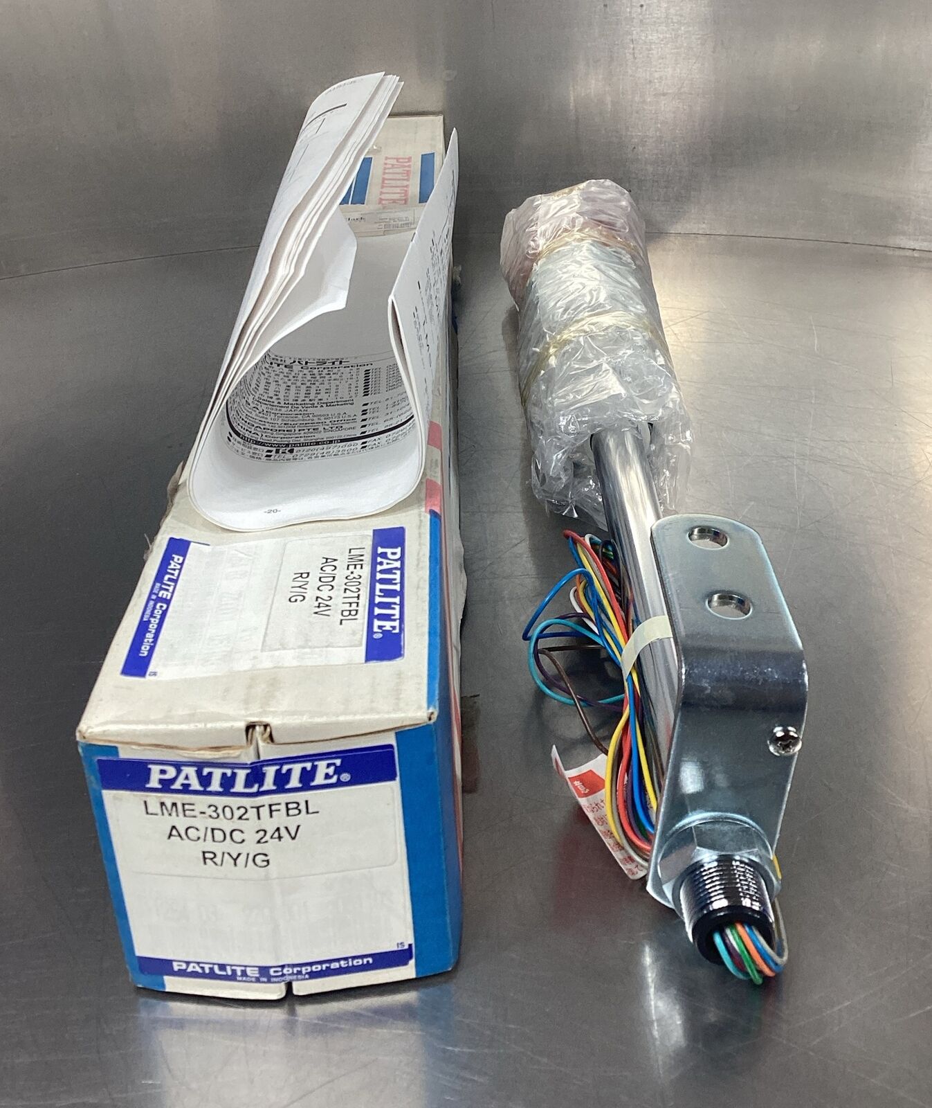 PATLITE LME-302TFBL-RYG LME LED SIGNAL TOWER, 3 TIER UNIT AC/DC 24V 5B – Palmetto Automation Inc.