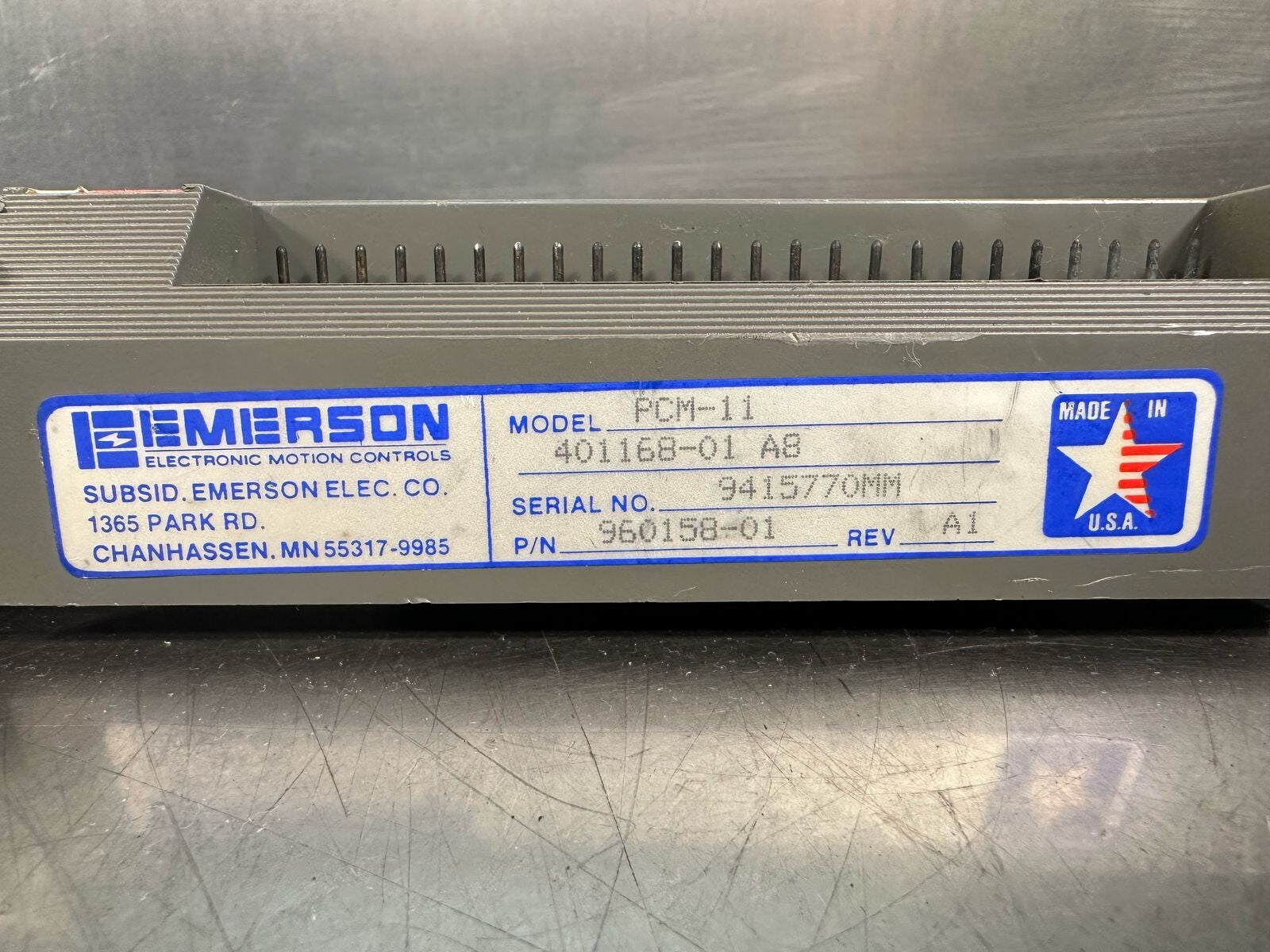 Emerson PCM-11 MOTION PROGRAM CONTROLLER 401168-01 A8 960158-01 (7.3.1 ...