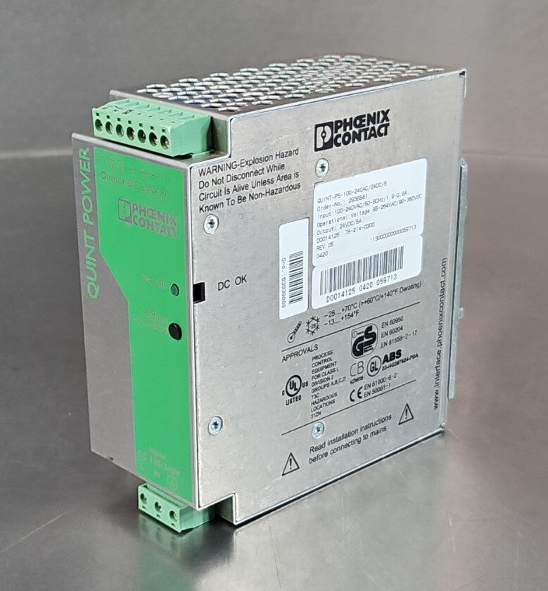 Phoenix Contact QUINT-PS-100-240AC/24DC/5 Power Supply. 4D-21 ...