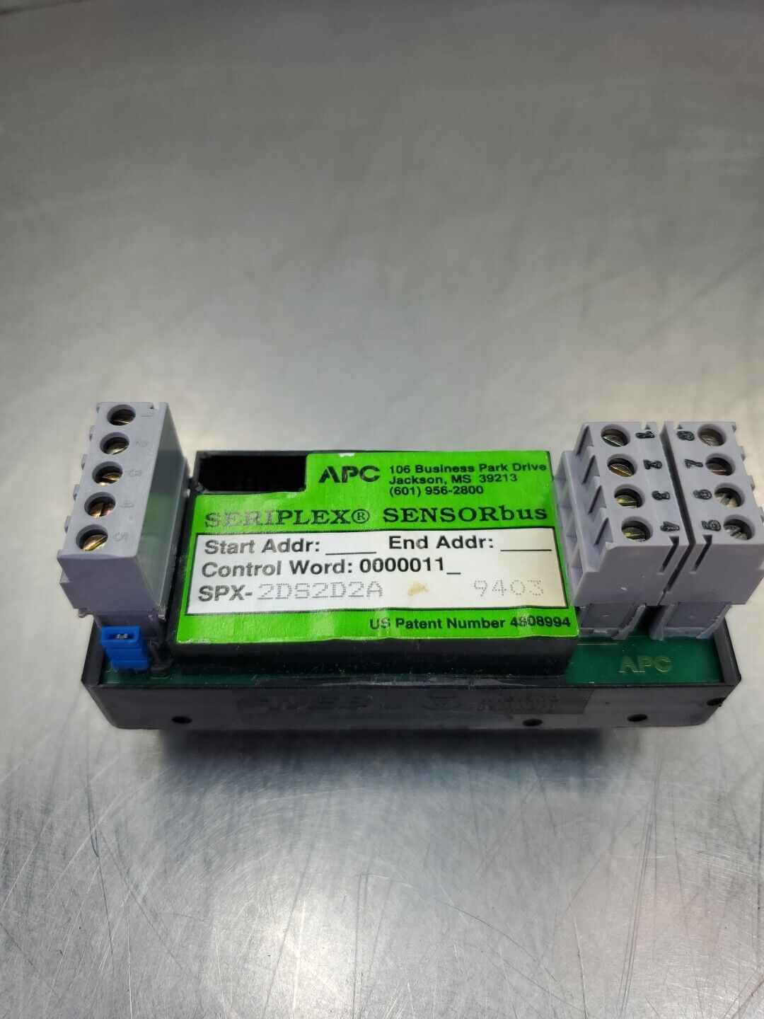 APC SPX-2DS2D2A SERIPLEX SENSORbus I/O Module Control Bus. 4E-35 ...