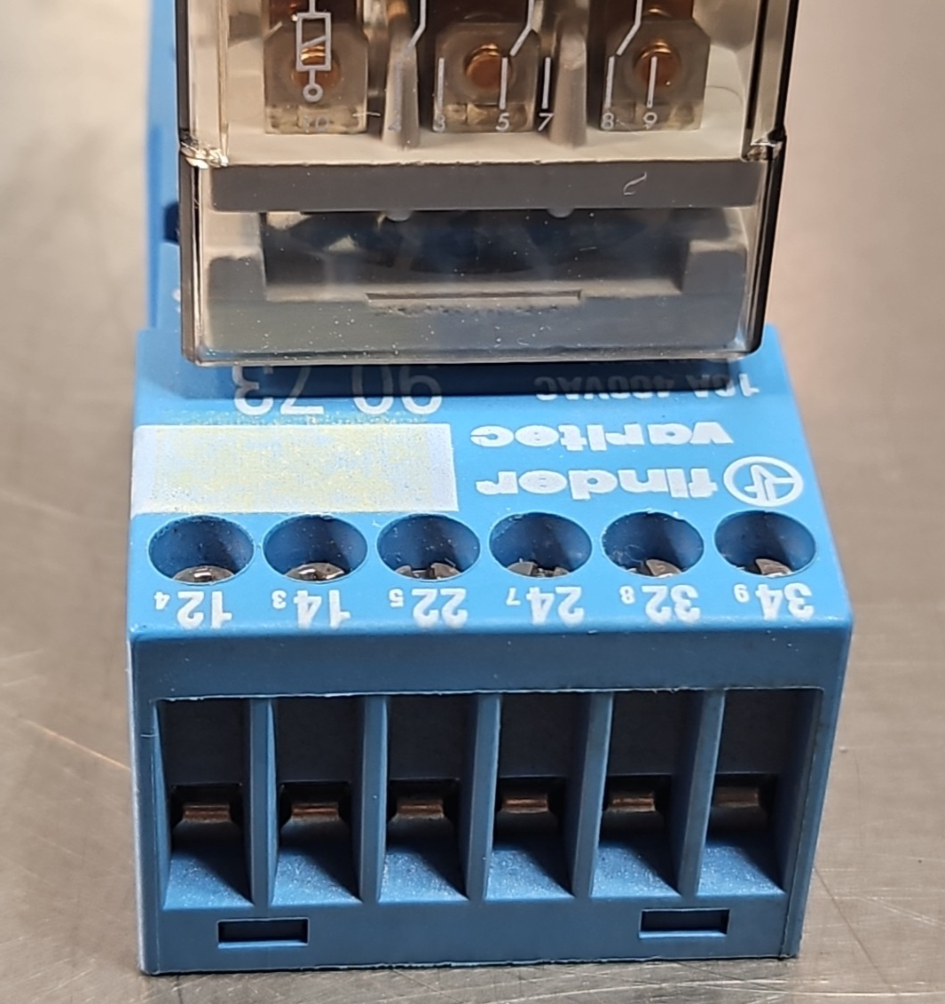 Finder 60.13 10A 250V 24VDC Relay W/90.73 Base Rail Mount Loc4B47 ...