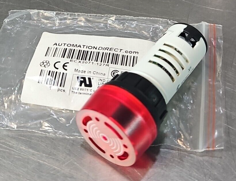 Automation direct ECX2071-127R Alarm Buzzer Red Panel loc4B41 ...