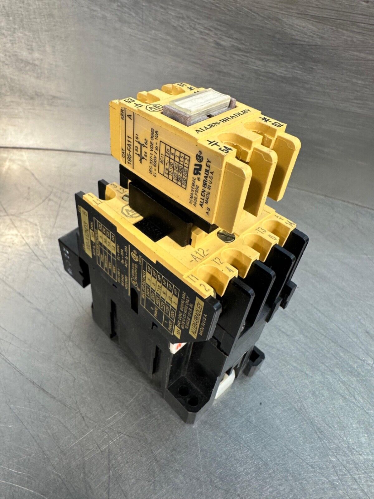 Allen-Bradley 100-A12ND3/B Overload Relay w/195-FA11 Contact (4B-30) – Palmetto Automation Inc.