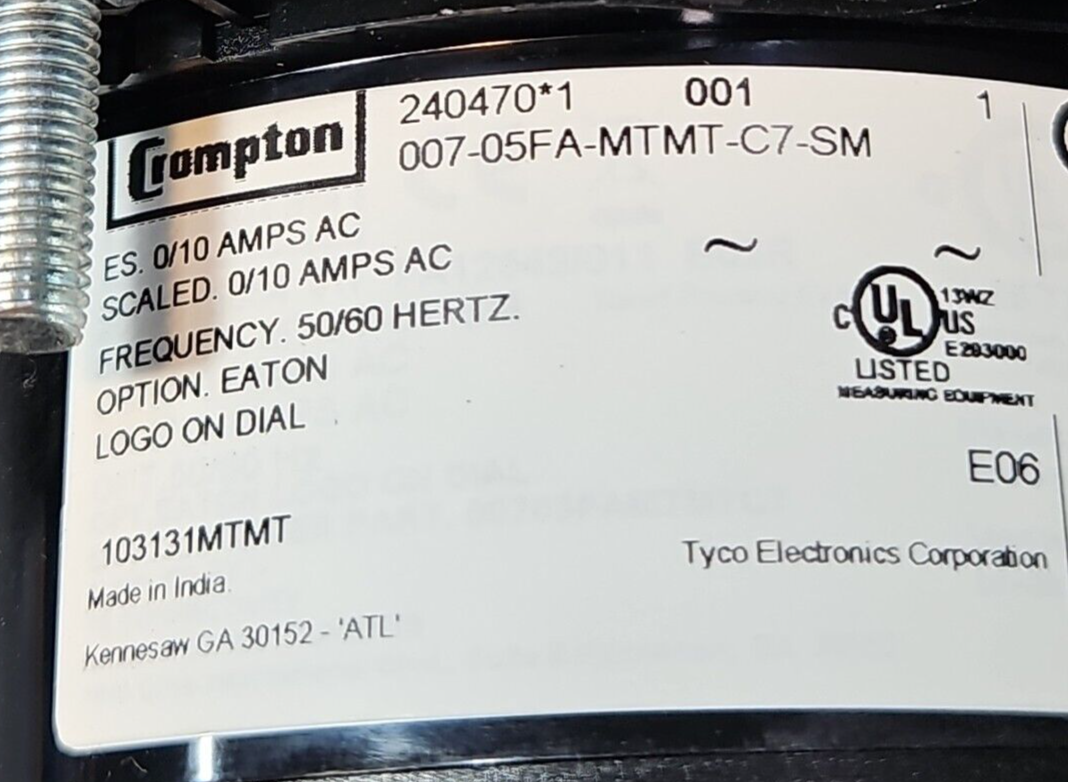 Crompton 007-05FA-MTMT-C7-SM Panel Gauge (BIN424) – Palmetto Automation ...