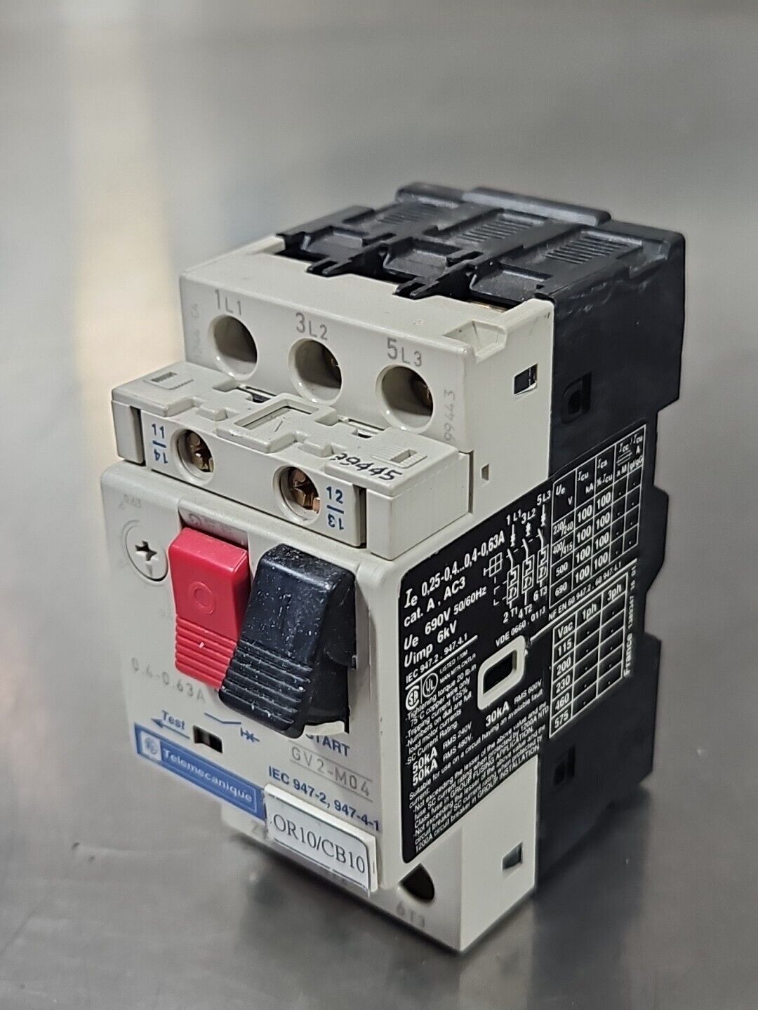 Telemecanique GV2-M04 Motor Circuit Breaker loc4E20 – Palmetto ...