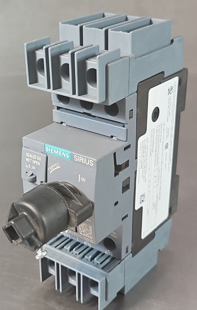 SIEMENS 3RV2711-1GD10 6.2A SIRIUS Circuit Breaker loc4B10 – Palmetto ...