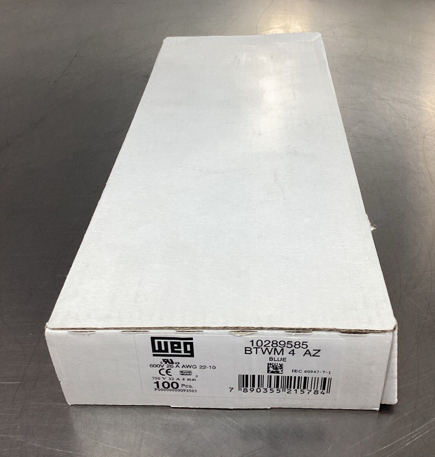 WEG 10289585 TERMINAL BLOCK BTWM 4 AZ BLUE (box of 100) 4C-29 ...