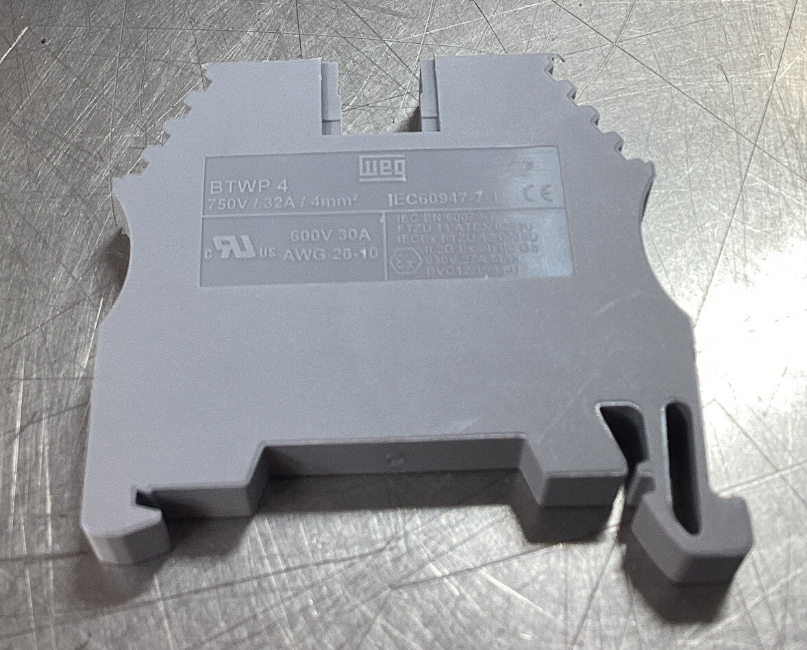 WEG BTWP4 / BTWP 4 Grey Terminal Blocks ( Box of 100 ) (NEW IN BOX) 3F ...