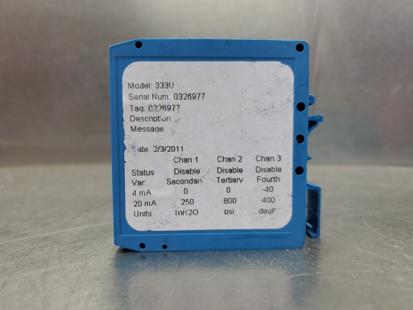 Rosemount Model 333U HART Tri-Loop High Alarm Module. 4E-35 – Palmetto ...