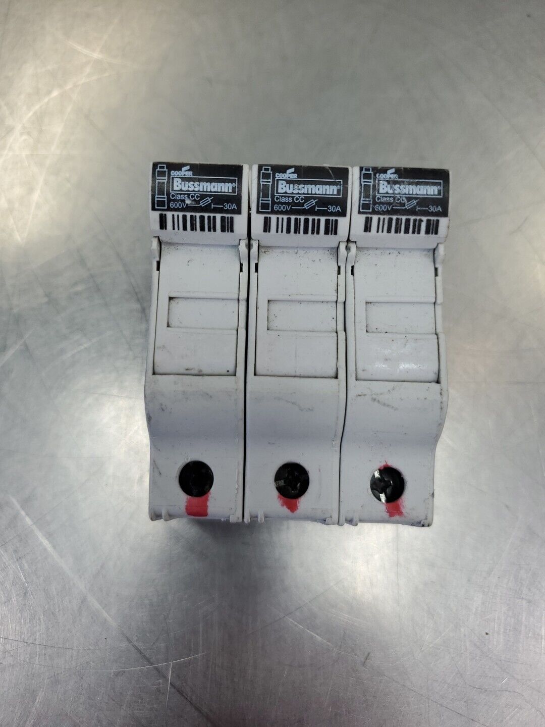 Cooper Bussmann CHCC (W20) 600V 30A 3-Pole Fuse Holder w/Fuses. 4B-35 ...