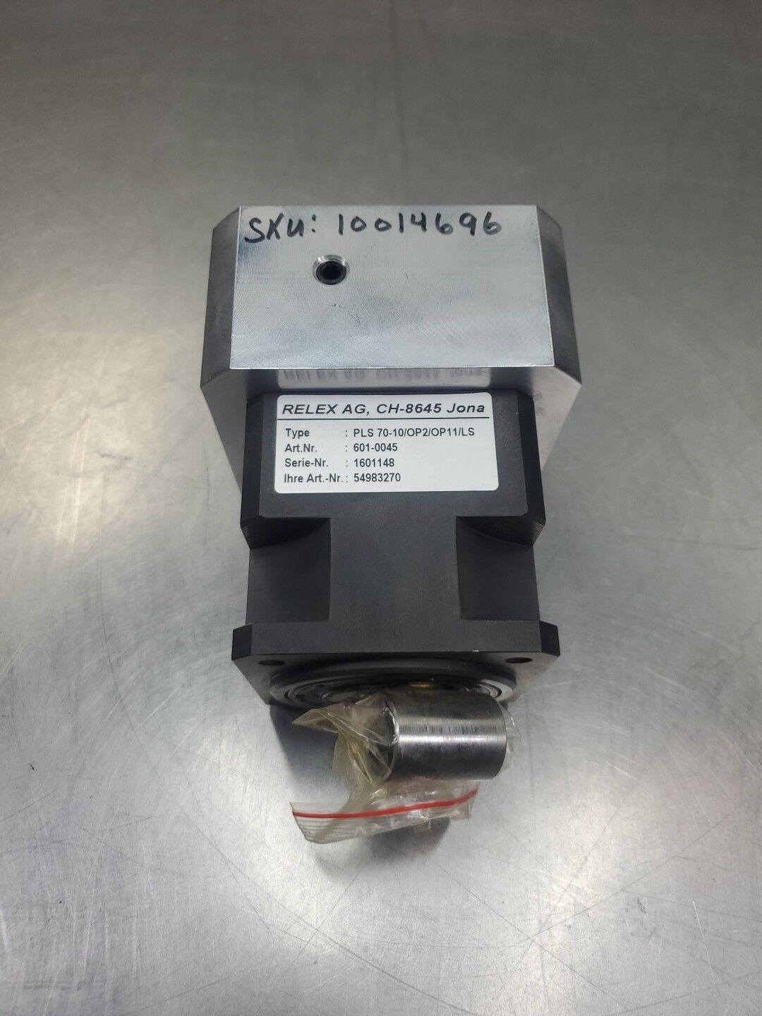 RELEX AG CH-8645 JONA Gear Reducer, (PLS 70-10/OP2/OP11/LS) 1-E4 – Palmetto Automation Inc.