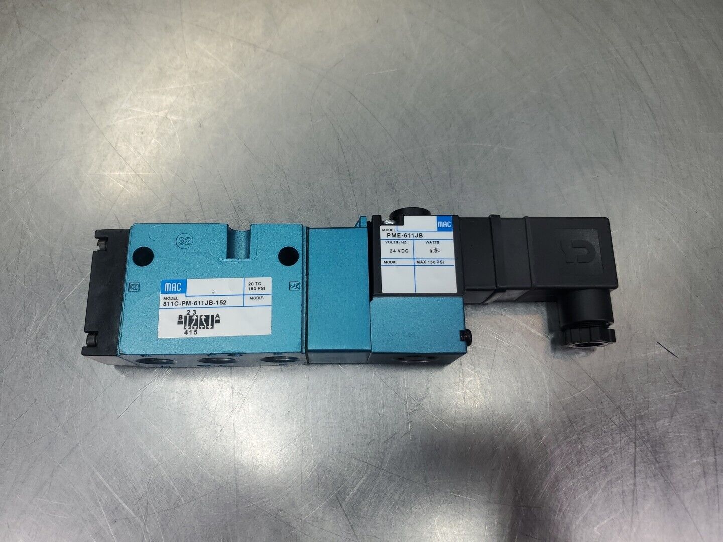 MAC 811C-PM-611JB-152 Solenoid Valve w/PME-611JB 24VDC Module. 6A-12 ...