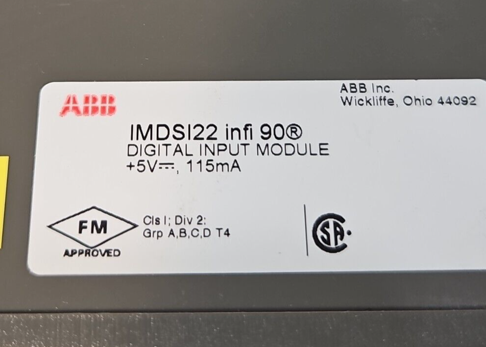 ABB Bailey Infi 90 IMDSI22 Digital Input Module loc3C21 – Palmetto ...