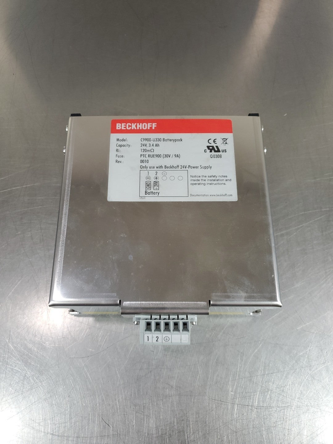 BECKHOFF C9900-U330 BatteryPack, 24V, 3.4AH. 1D-09 – Palmetto ...