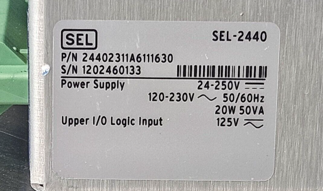 DPAC SEL-2440 Discrete Programmable Automation Controller (BIN635 ...