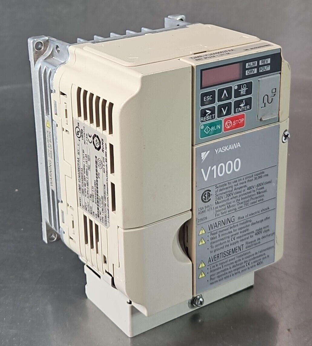 Yaskawa CIMR-VU4A0002FAA Vector Motor Drive V1000 Rev. C (BIN412 ...