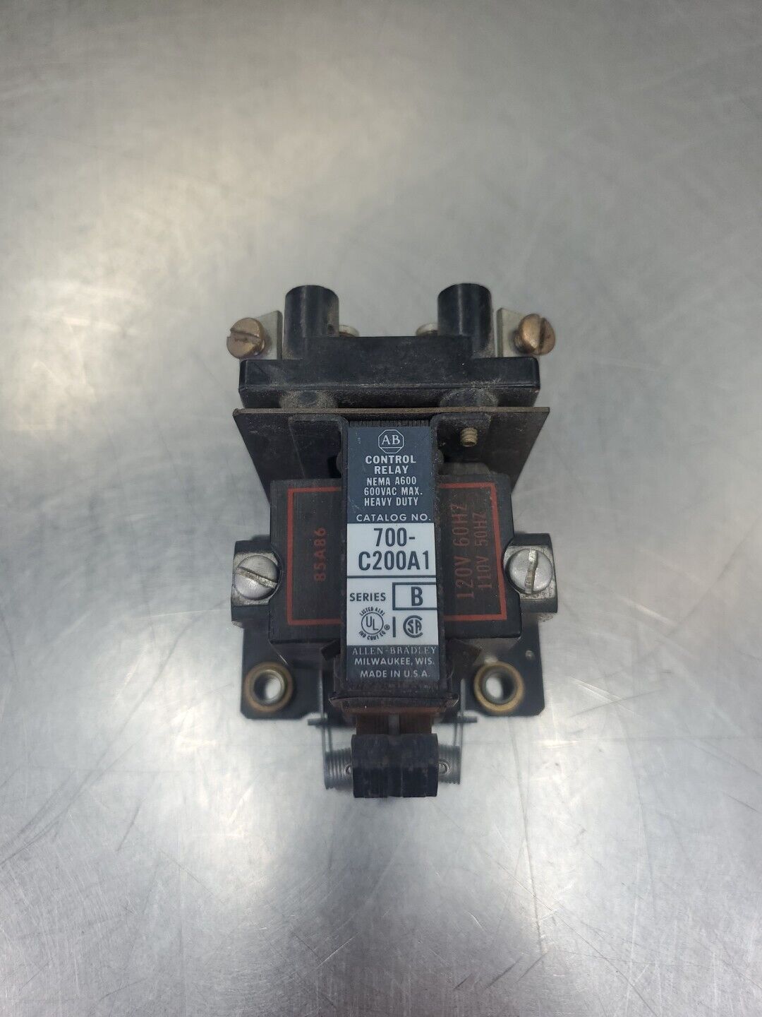 Allen-Bradley 700-C200A1 AC Control Relay, 110/120V Series B. 4D-27 ...