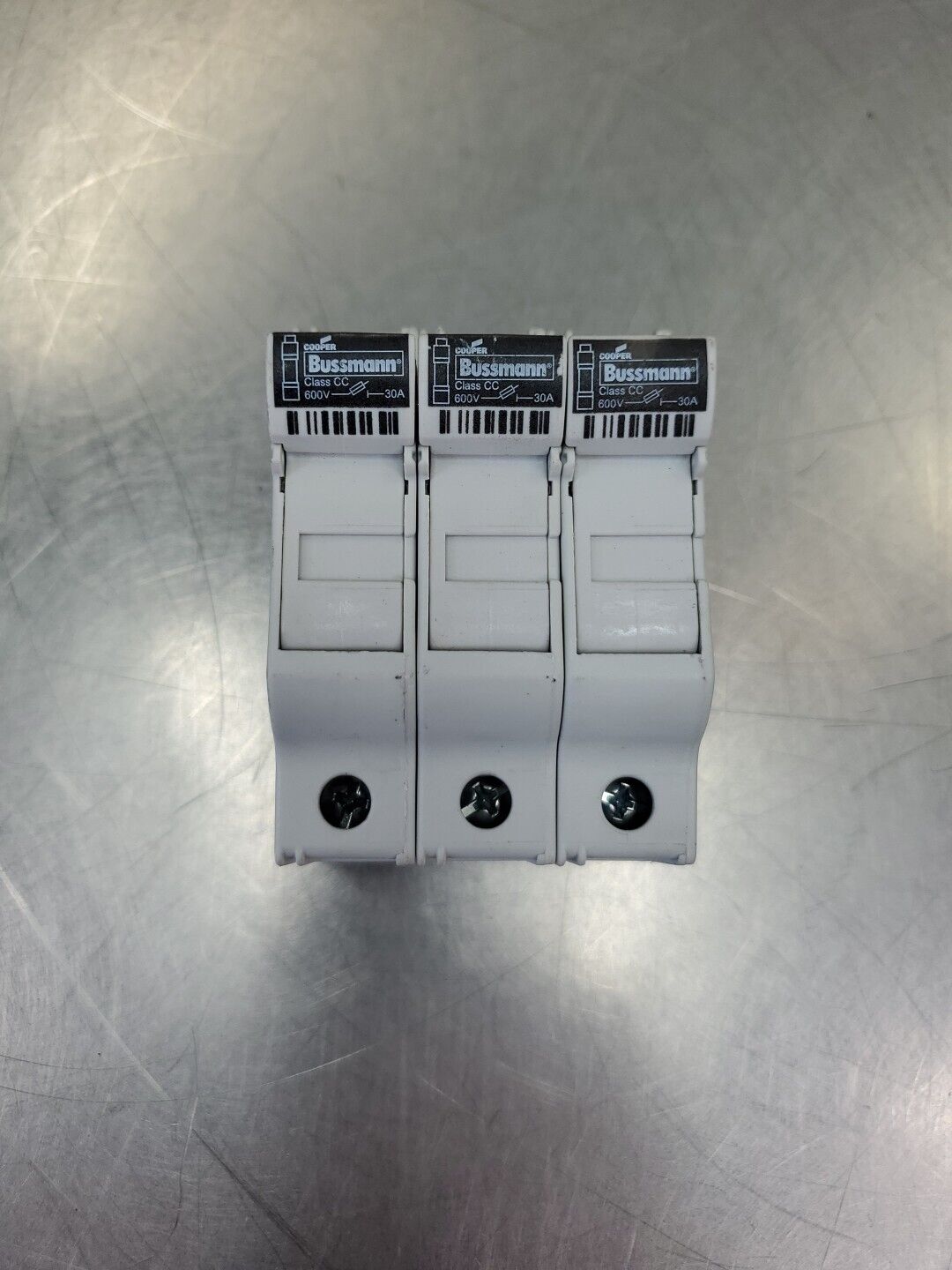 Cooper Bussmann CHCC (W15) 600V 30A 3-Pole Fuse Block w/Fuses 4B-35 ...