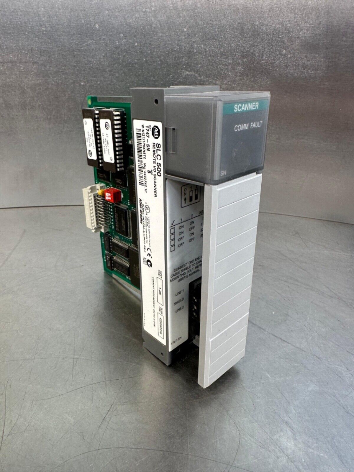 Allen Bradley 1747-SN Slc 500 Scanner Module Ser B 600mA5VDC (3D-37 ...