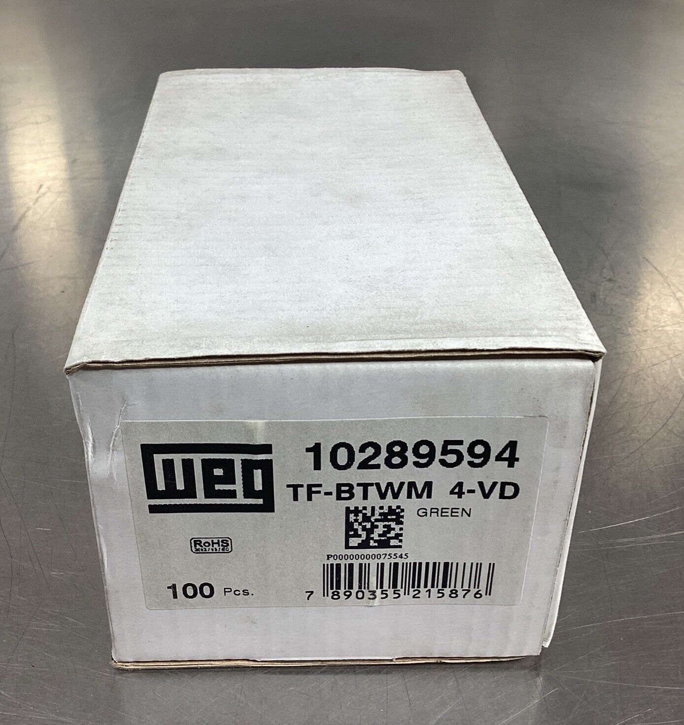 WEG 10289594 TERMINAL BLOCK TF-BTWM 4-VD GREEN (Box of 100) 3E-32 ...