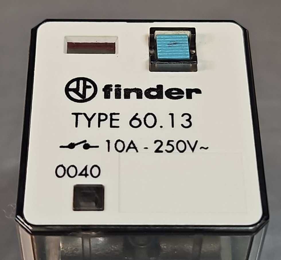 Finder 60.13 10A 250V 24VDC Relay W/90.73 Base Rail Mount Loc4B47 ...
