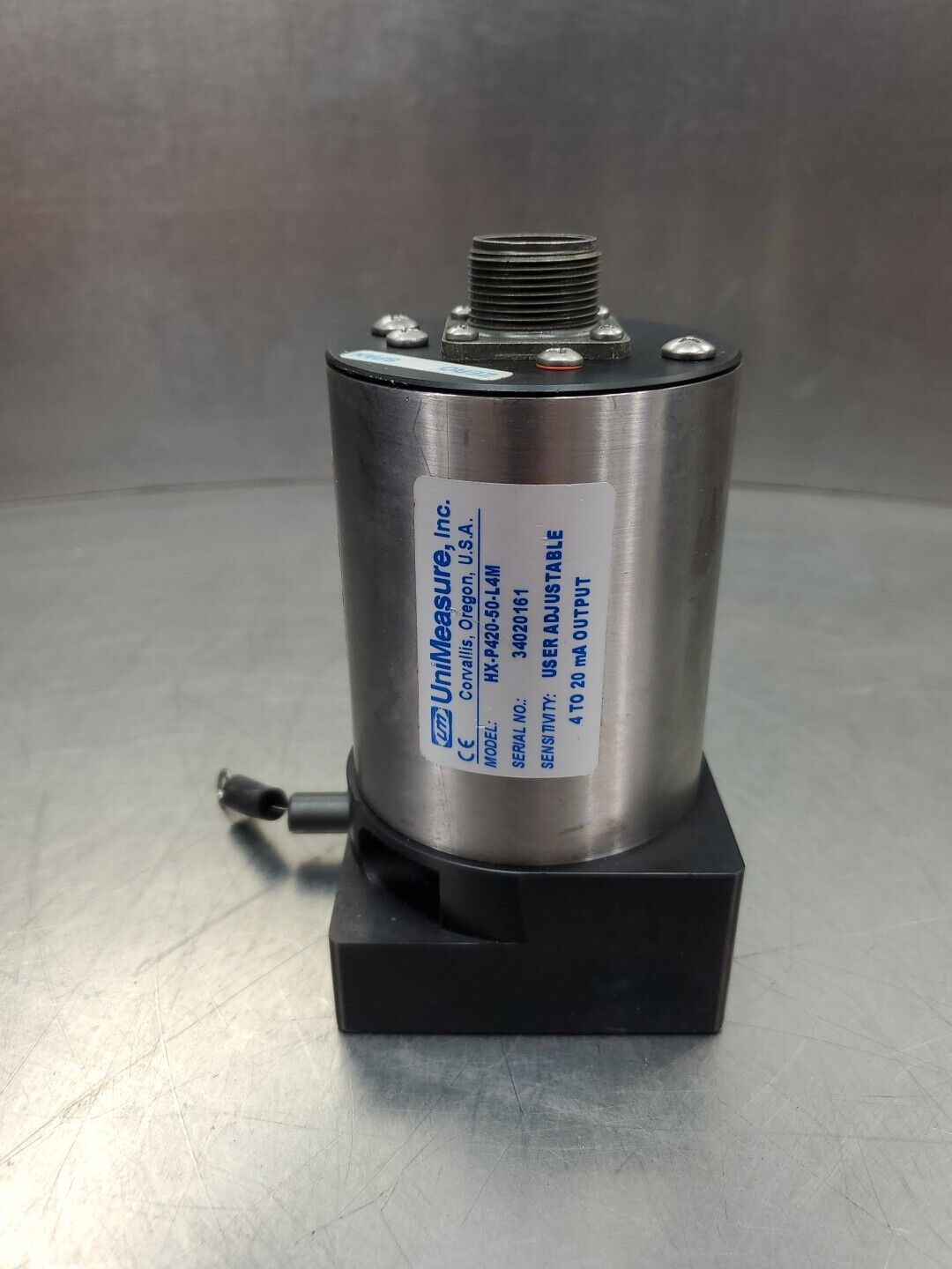UniMeasure HX-P420-50-L4M Transducer, User Adjustable 4 to 20 mA. 6D-7 – Palmetto Automation Inc.