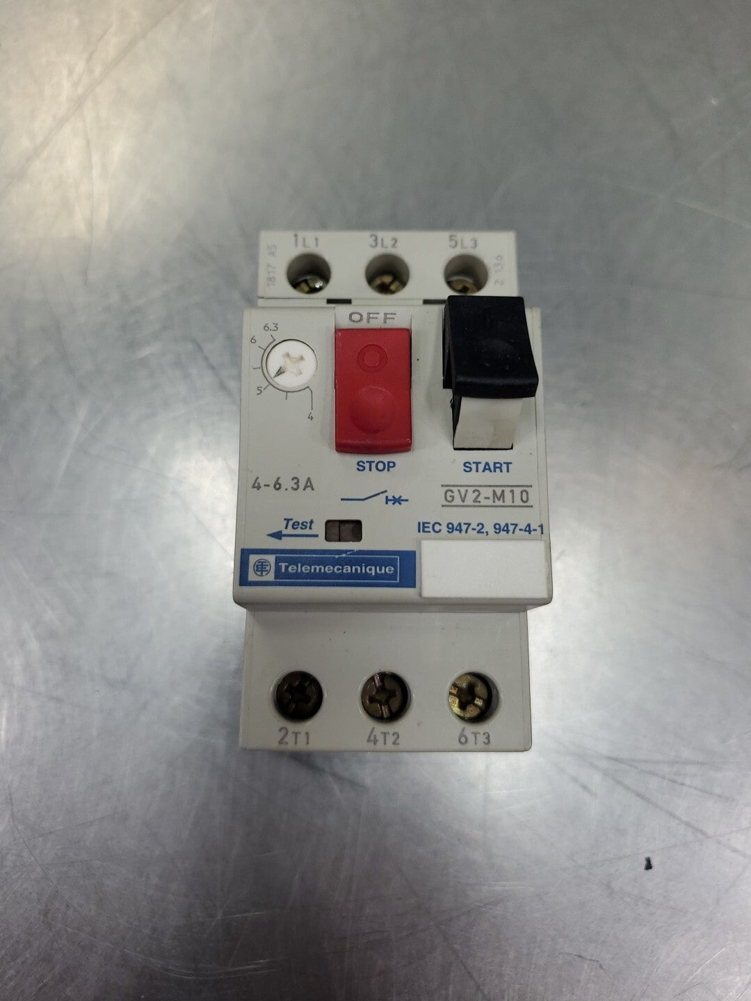 Telemecanique GV2-M10 Manual Motor Starter, 4-6.3A. 4B-34 – Palmetto Automation Inc.