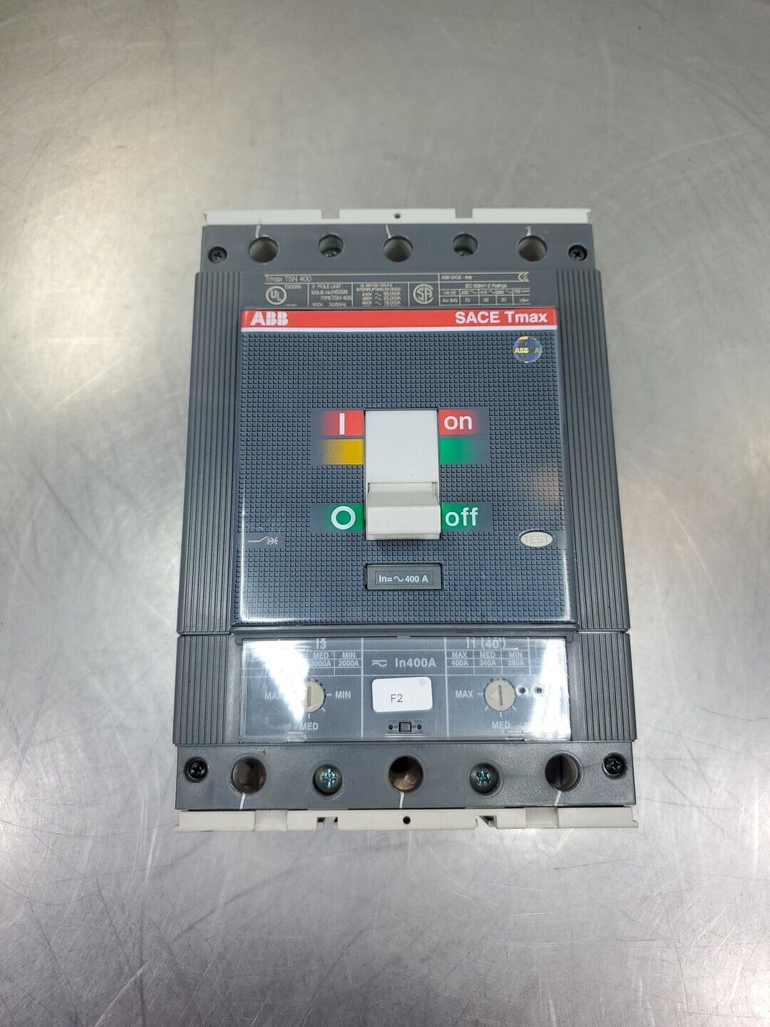 ABB SACE Tmax T5N 400 Circuit Breaker, 400AMP, 600V 3Pole. 1C-27 ...