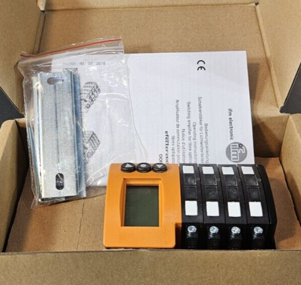 IFM OO5003 00F-FPKG /M16/KL8 Fiber Optic Amplifier Sensor loc5D15 ...