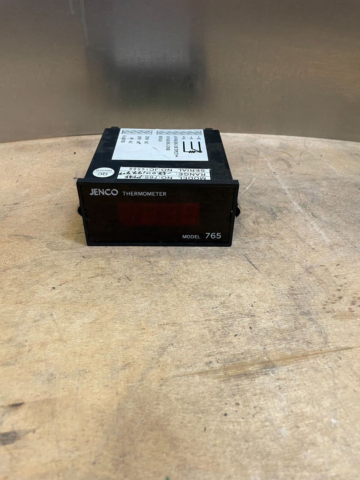 Jenco 768 Digital LED Display Pannel Mount Analog-Vol. Output Thermo ...