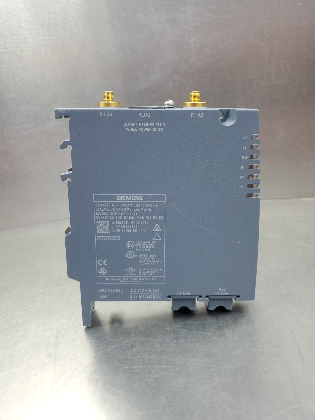 SIEMENS 6GK5734-1FX00-0AB0 SIMATIC NET IWLAN Scalance Client Module. 3 ...