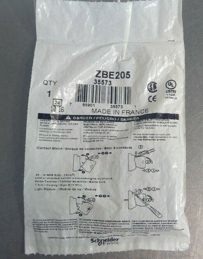 Telemecanique ZBE205 Contact Block 35573 4C – Palmetto Automation Inc.