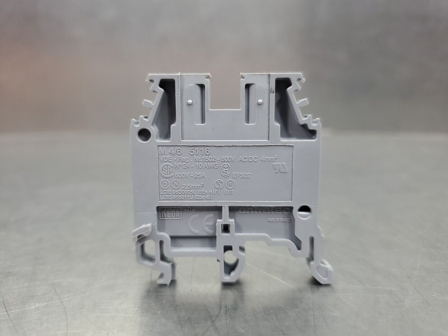 Entrelec M4/6 5116 Gray Terminal Block, Lot of 19. 4B-40 – Palmetto ...