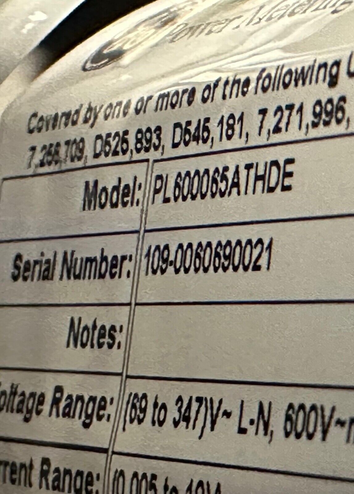 GE Multilin EPM 6000 Multifunction Power Meter PL600065ATH (2F-1 ...