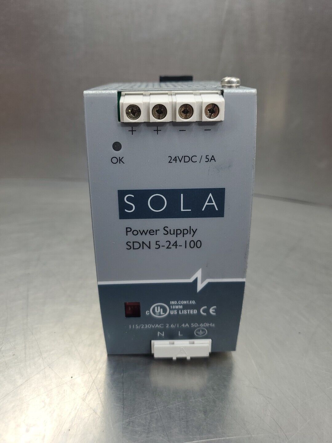 SOLA SDN 5-24-100 POWER SUPPLY, 24VDC 5A. 4E-33 – Palmetto Automation Inc.