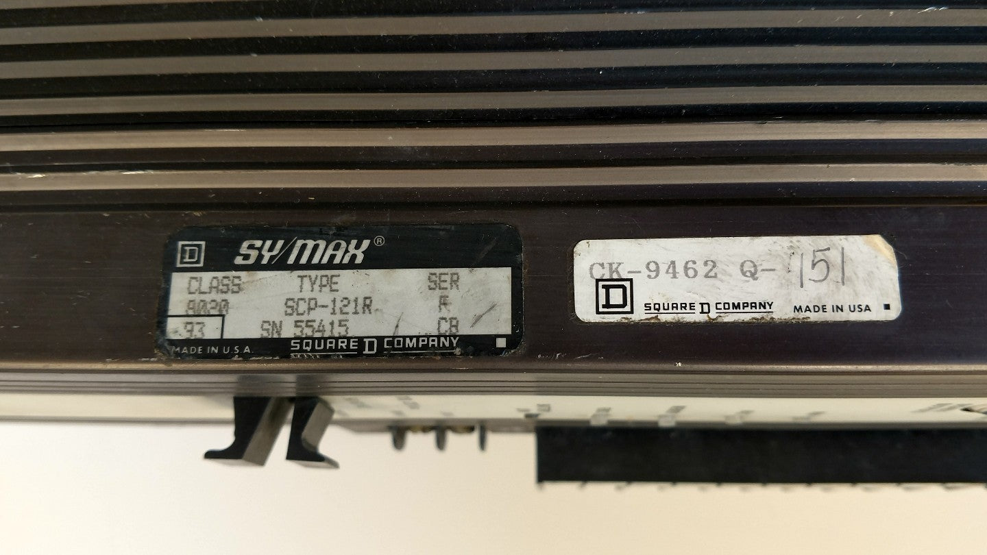 SQUARE D SY/MAX 8020 SCP-121R Model 100 Controller Module 3F – Palmetto ...