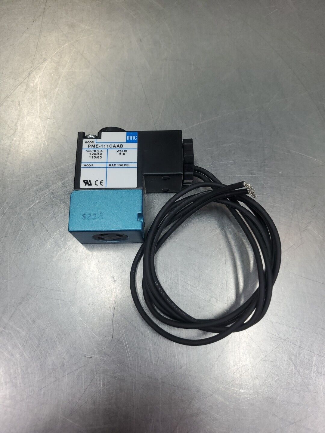 MAC PME-111CAAB Solenoid Valve, 110/120V 25-150PSI. 6A-12 – Palmetto ...