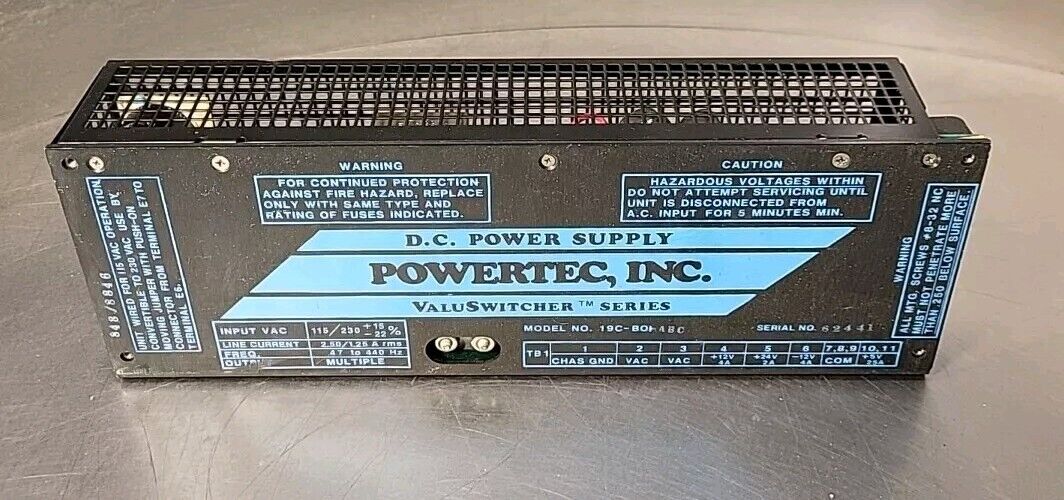 POWERTEC INC. 19C-B01-ABC Power Supply Loc3E33 – Palmetto Automation Inc.