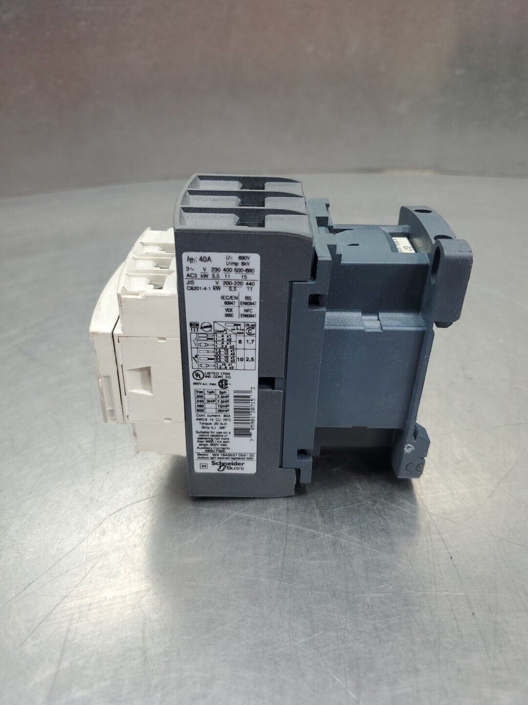 TELEMECANIQUE LC1D25 CONTACTOR, 40A 690V. 4C-13 – Palmetto Automation Inc.