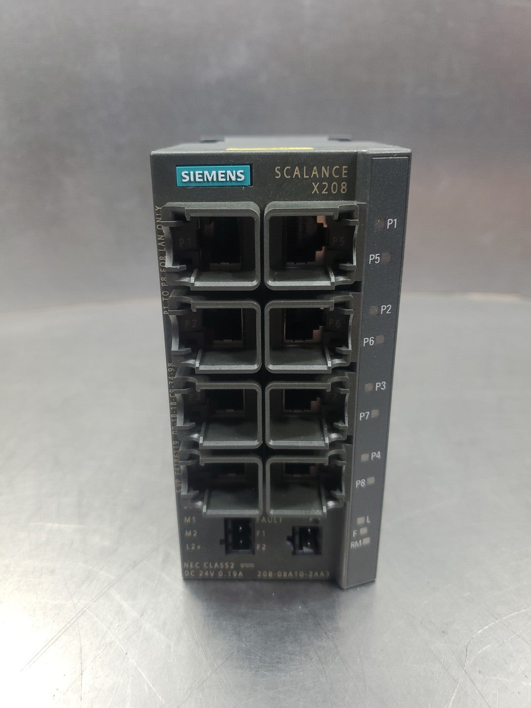 SIEMENS 6GK5208-0BA10-2AA3 SCALANCE X208 ETHERNET SWITCH 3C-46 ...