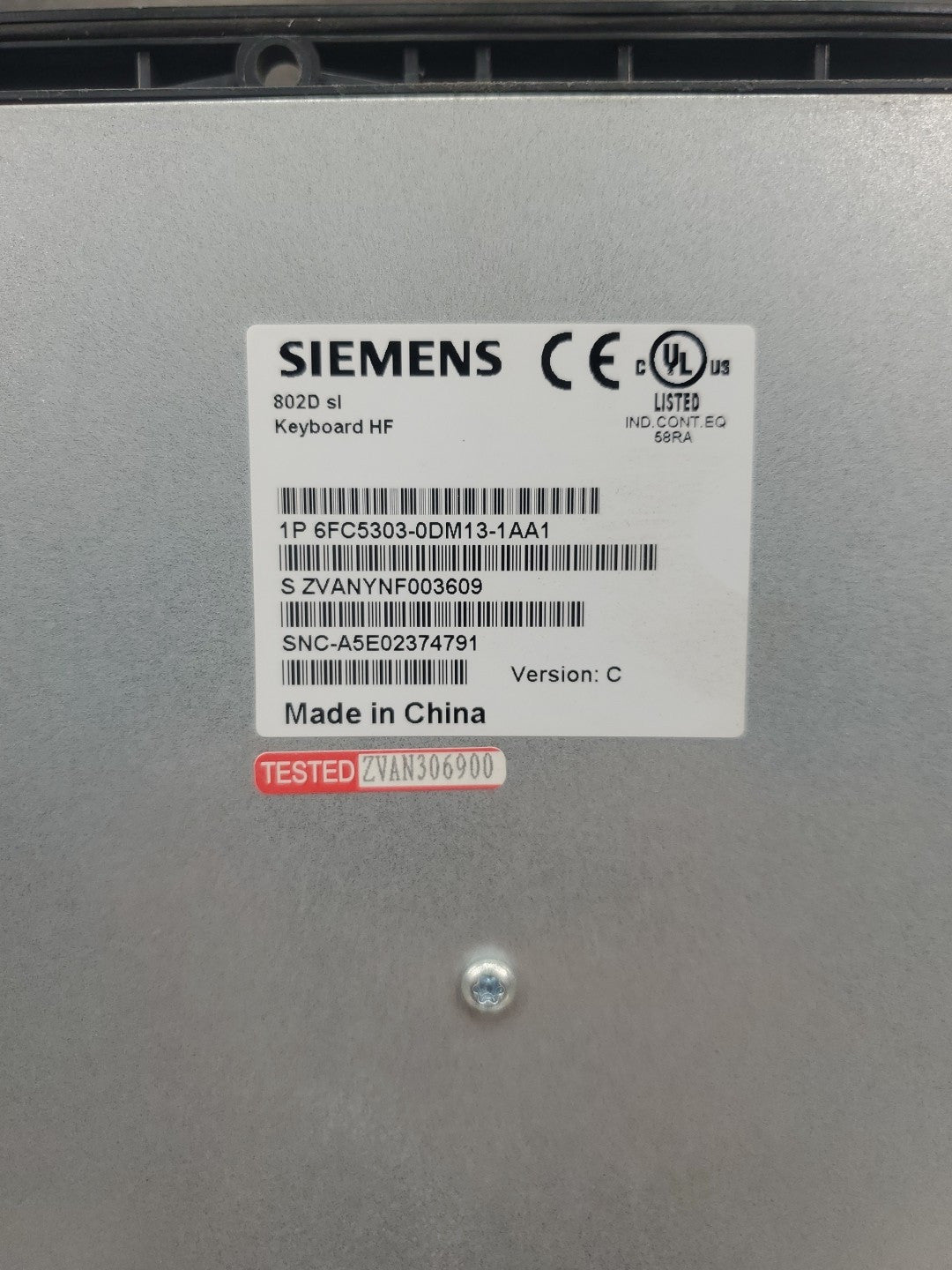 Siemens 6FC5303-0DM13-1AA1 SINUMERIK 802D si Keyboard HF Panel. 2C-21 – Palmetto Automation Inc.