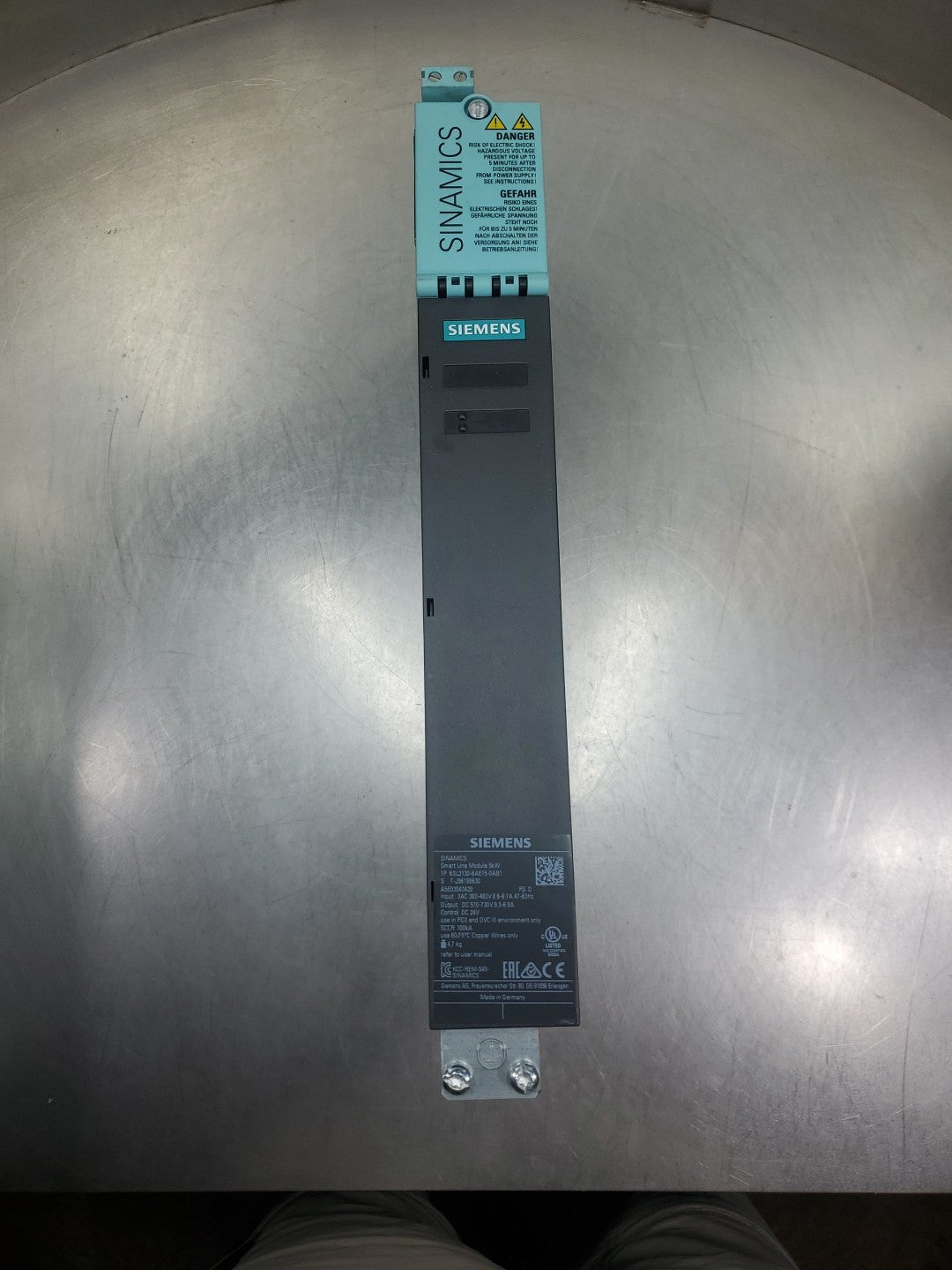 Siemens 6SL3130-6AE15-0AB1 SINAMICS Smart Line Module. 1E-15.1 ...