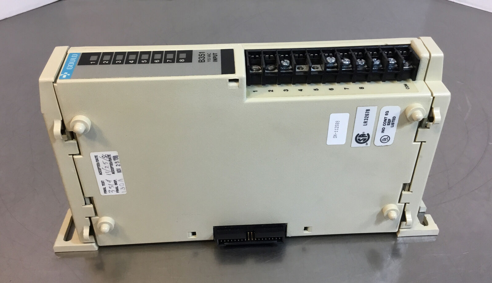 Gould Modicon B351-001 Input Module 115 VAC 3C-7 – Palmetto Automation Inc.
