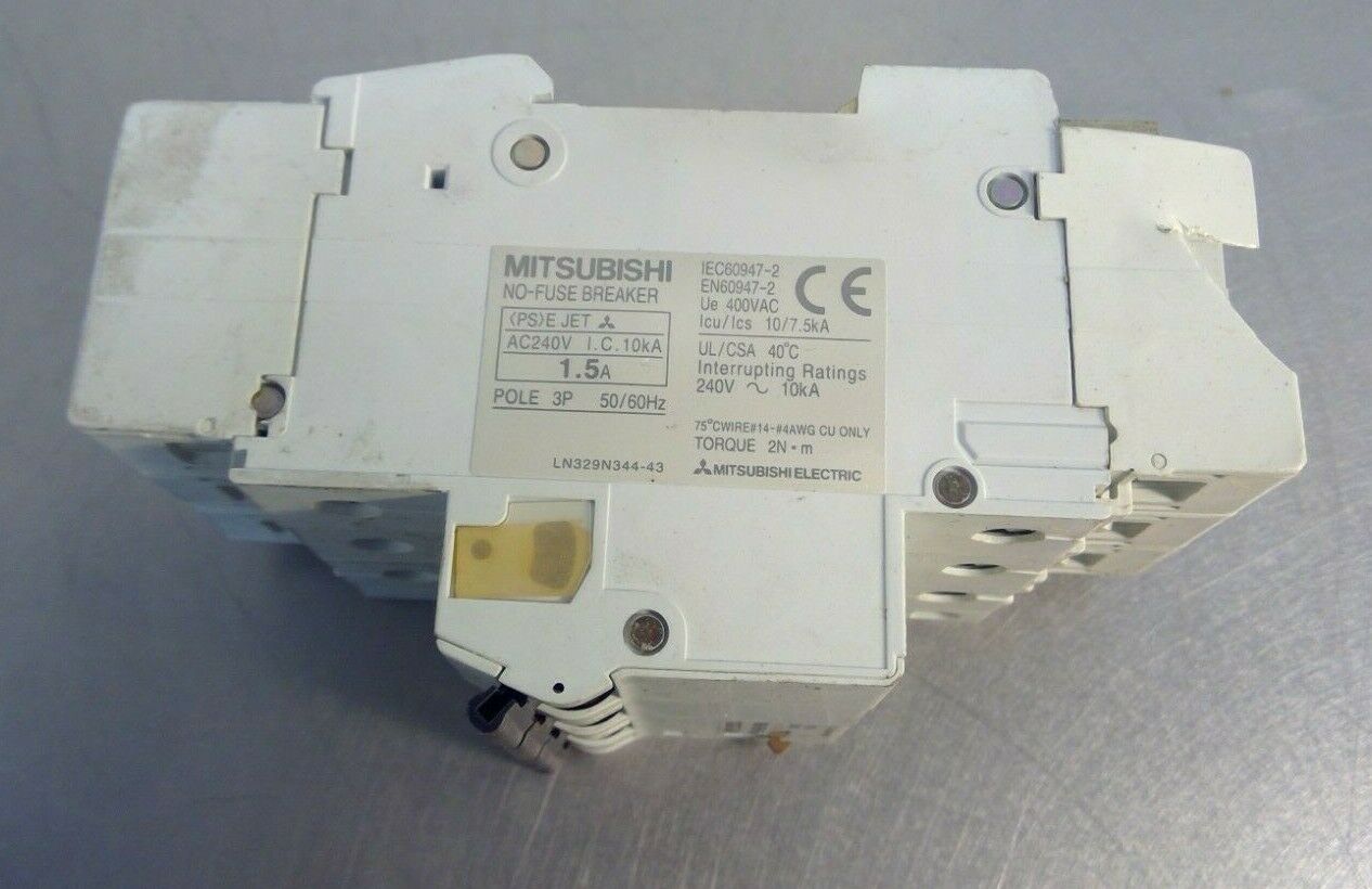 Mitsubishi Electric - NF50-SMU 3 1.5 - 3P 1.5A No-Fuse Breaker - AX-05 ...