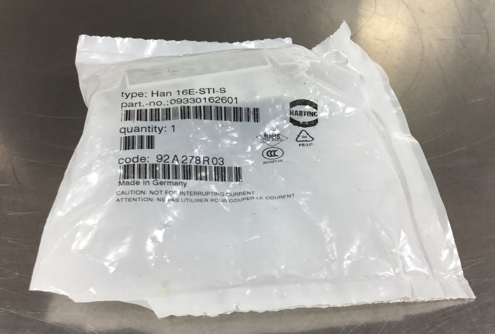 Harting 09330162601 Male Insert Han 16E-STI-S 5E-15 – Palmetto ...