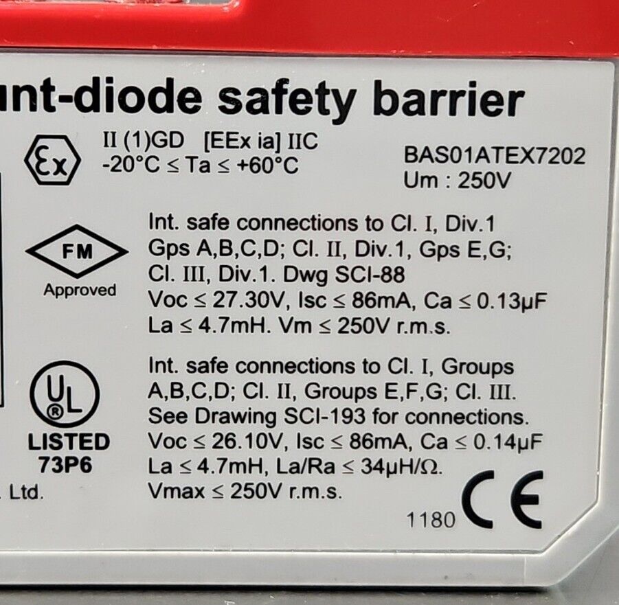 Measurement Technology MTL 796+ Shunt-Diode Safety Barrier. 3C-20 ...