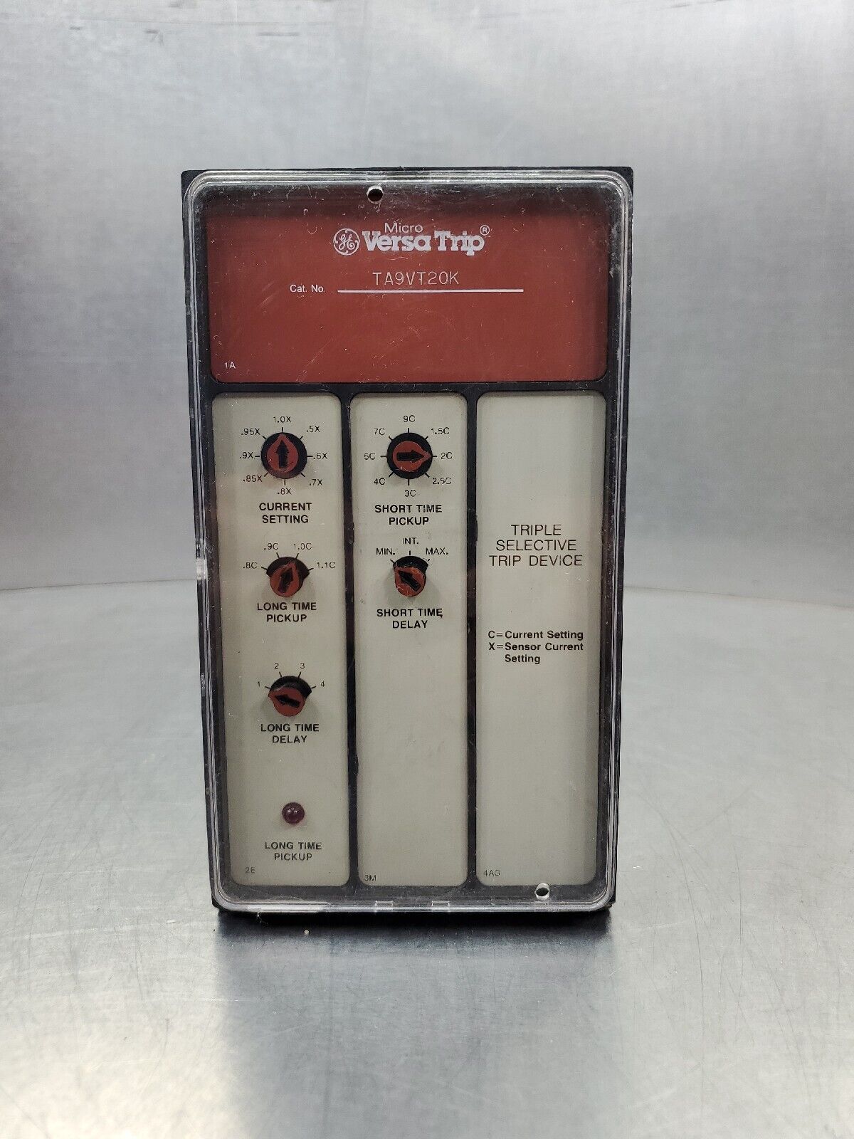 GENERAL ELECTRIC TA9VT20K MICRO VERSA TRIP TRIPLE SELECTIVE TRIP DEVIC ...