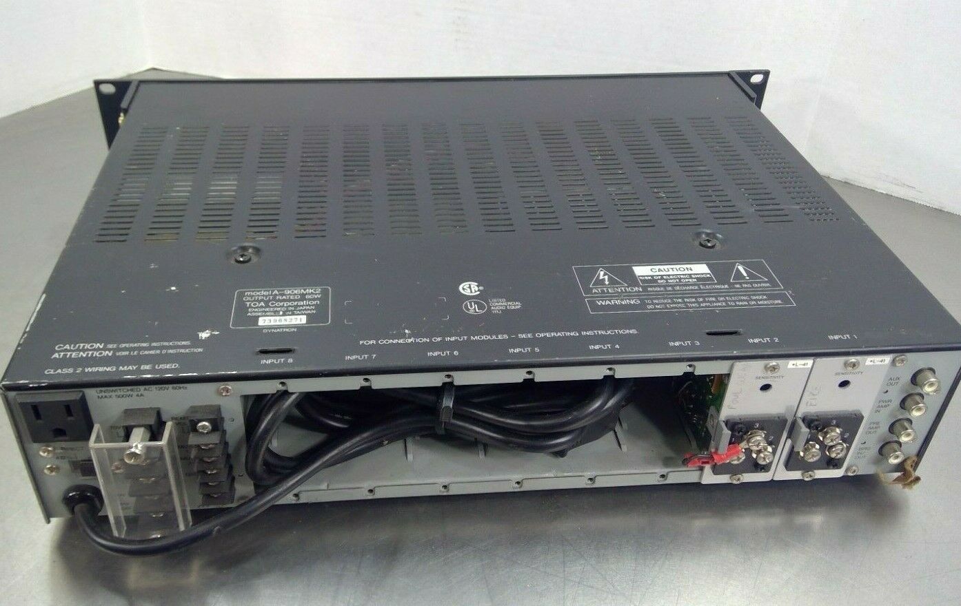 TOA Power Amplifier A-906MK2 60 Watt 2E – Palmetto Automation Inc.